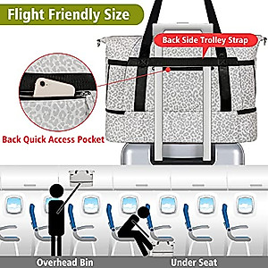 Gym Bag for Women Weekender Bag - Travel Duffle Bag with Waterproof Shoe Compartment 3pcs Set Carry On Overnight Bags for Business Trip Travel Gym Yoga Sports