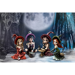 Nemesis Now Willow Witch Figurine, Green, 16cm