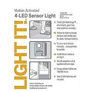 LIGHT IT! by Fulcrum, 20043-308 COB Sensor Light, White, Single Pack