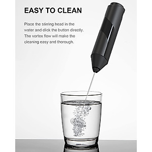 COKUNST Milk Frother Handheld, Battery Powered Drink Mixer for Matcha Coffee, Electric Portable Whisk Drink Mixer Mini Foam Maker for Hot Chocolate Frappe Latte