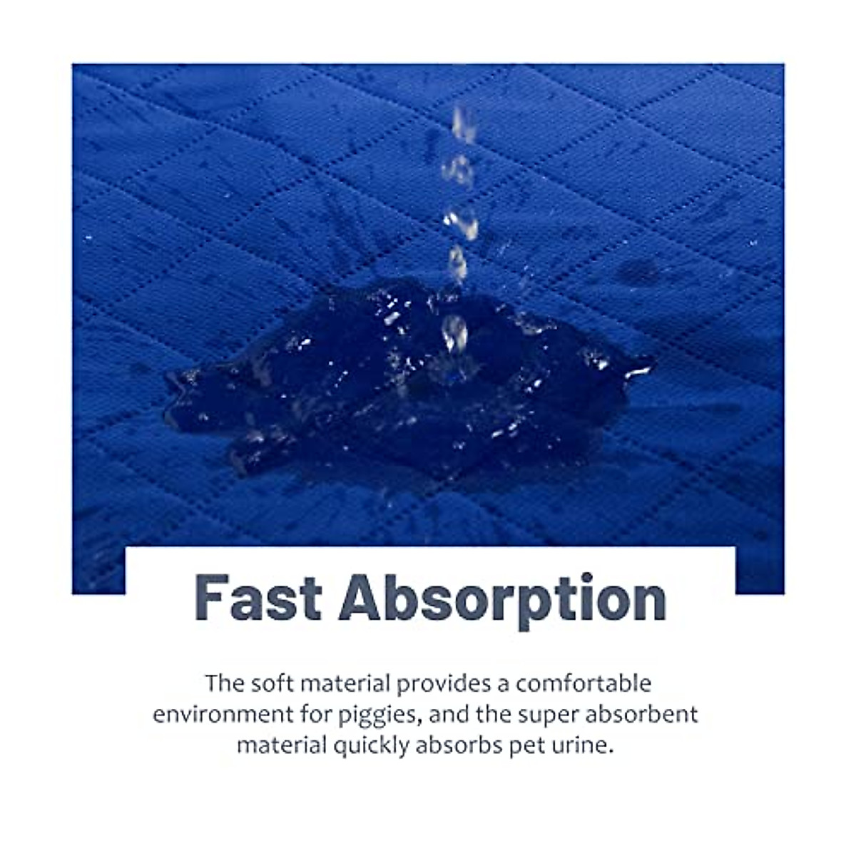 Tierecare Guinea Pig Cage Liners Bedding Cover Corners Washable Reusable Pee Pad Absorbent with Leakproof Bottom for Guinea Pig Rabbits Small Animals