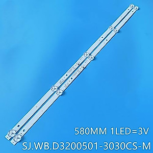 HABITZ TV Backlight Strip SJ.WB.D3200501-3030CS-M Erisson 32LED18T2 Fusion FLTV-32B100 FLTV-32B100T Harper 32R470T 32R660T F32-01 2x5