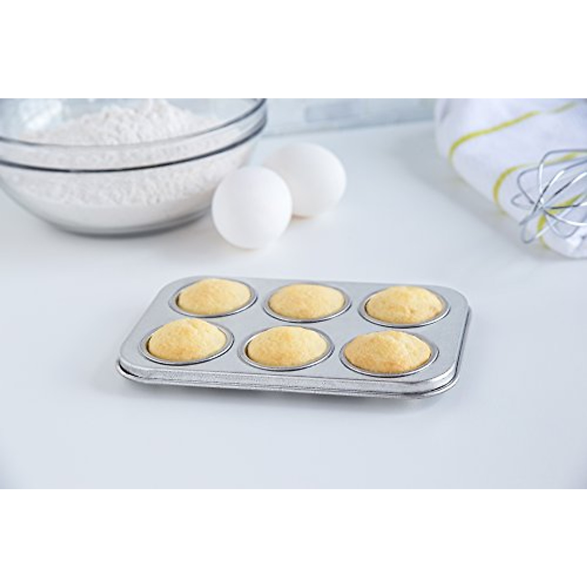 Fox Run Micro Muffin Pan, Tinplated Steel, 6 Cup