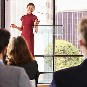 Acrylic Podium Stand Portable Pulpits for Churches Clear Podium Lectern Shtender Hostess Stand Presentation Events Teacher Podium for Classroom Church Pulpit Transparent Modern Lecterns & Podiums