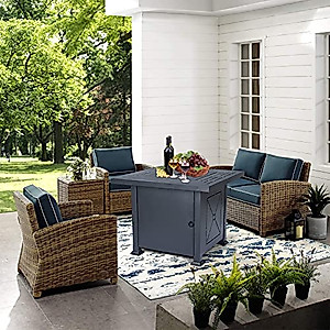 QGMEI90 Outdoor Propane Firepit Table 32in Propane Gas Fire-Pit Table 50,000 BTU Auto-Ignition Fire-Pit Look Square for Patio and Garden