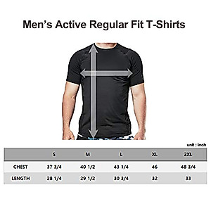 DEVOPS Men's 3-Pack Quick Dry Short Sleeve T-Shirt Sun Protection Running Athletic Workout Active Shirts (Medium, Charcoal/Navy/Steel)