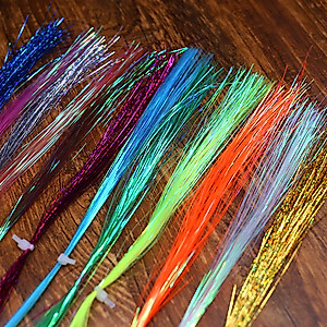 Fly Tying Materials 12 Colors Krystal Flash Ripple Flashabou Flies Fishing Lure Making Supplie