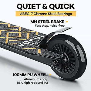 VOKUL S2 Pro Scooters for Kids Age 6-12 | Colorful Stunt Scooter for Beginners Teens | Trick Scooter for BMX Freestyle Tricks (Gold)