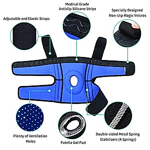 ABYON Plus Size Knee Braces for Knee Pain with Side Stabilizers for Man Women.Relieves Meniscus Tear, ACL, LCL, MCL,Arthritis.Non Slip Adjustable Knee Support for Joint Pain Relief, Injury Recovery