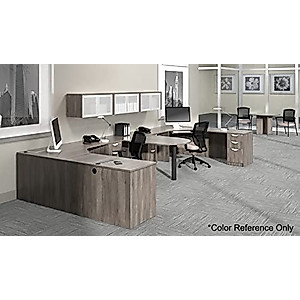 GOF 6FT, 8FT, 10FT Conference Table & Chairs (G11776B) Set, Dark Cherry, Espresso, Artisan Grey, Mahogany, Walnut (8FT Table Only, Artisan Grey)