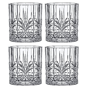 Amazing Abby - Whitney - 14-Ounce Plastic Whiskey Glasses (Set of 4), Plastic Wine Glasses, Reusable, BPA-Free, Shatter-Proof, Dishwasher-Safe, Perfect for Poolside, Outdoors, Camping, and More
