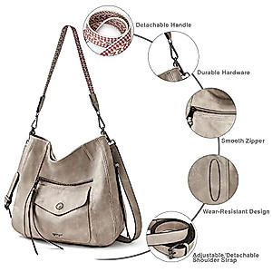 OPAGE Handbags for Women Fashion Ladies Tote Bag PU Leather Crossbody Bag Fashion Tote Purse Shoulder Bag With Wristlet