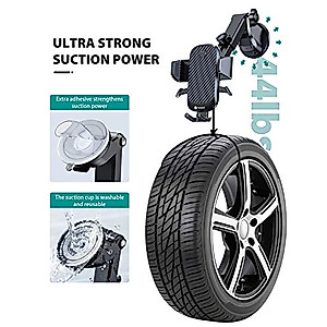 VICSEED Auto Lock Phone Mount for Car [Super Strong Suction & No fall] Car Phone Holder Mount Adjustable Long Arm Hands Free Cell Phone Holder Car Windshield Dashboard Vent for All Phones & Thick Case