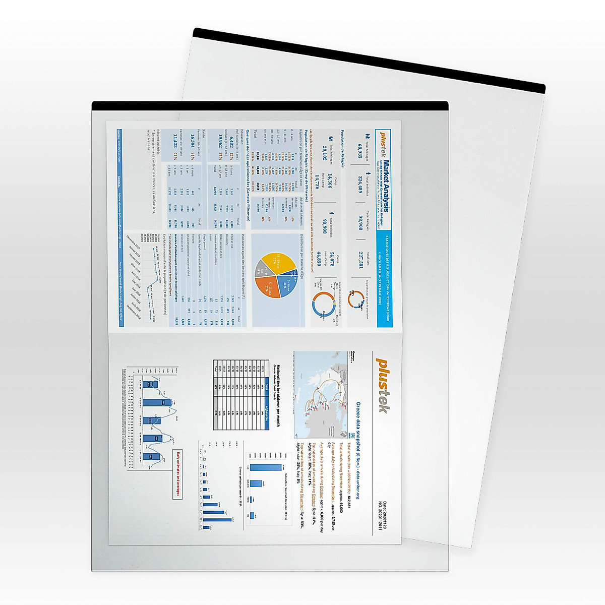 Plustek A4 / Letter Size Document Carrier Sheets (Pack of 5) - Protects Fragile Paper and A3 Size Document by Folding…