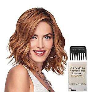 Bundle - 3 items: Simmer Elite Wig by Raquel Welch, Christy's Wigs Q & A Booklet & Wide Tooth Comb - Color: RL12/22SS