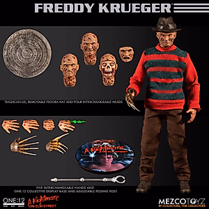 Mezco One: 12 Collective: A Nightmare On Elm Street: Freddy Krueger Action Figure, Multicolor