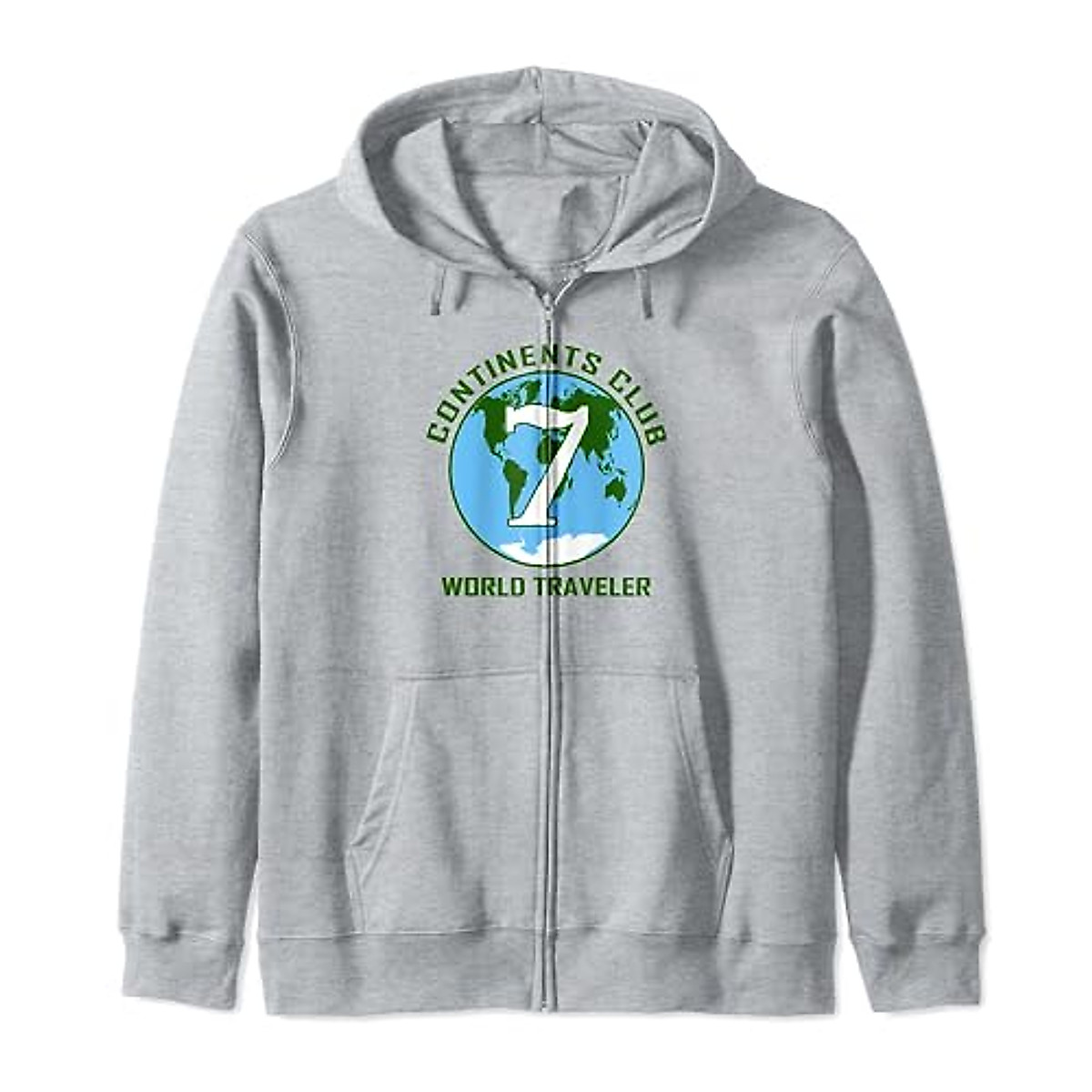 7 Continents World Traveler Club Zip Hoodie