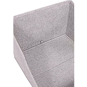 Internet’s Best Open Cloth Storage Bin - Closet Shelf Storage Box - Organize Sheets Blankets Towels Sweaters Scarfs - Grey (4 Pack)