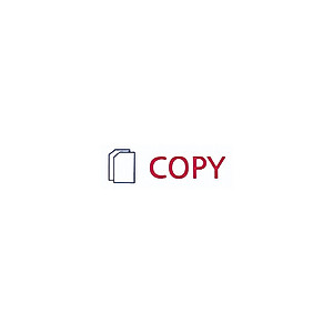 ACCU-STAMP2 Message Stamp with Shutter, 2-Color, COPY, 1-5/8" x 1/2" Impression, Pre-Ink, Red and Blue Ink (035532)
