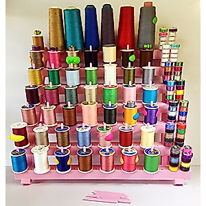 PeavyTailor Seven Layers Thread Stand/Rack Organizer for Sewing Quilting Embroidery Spools and Mini Cones -White