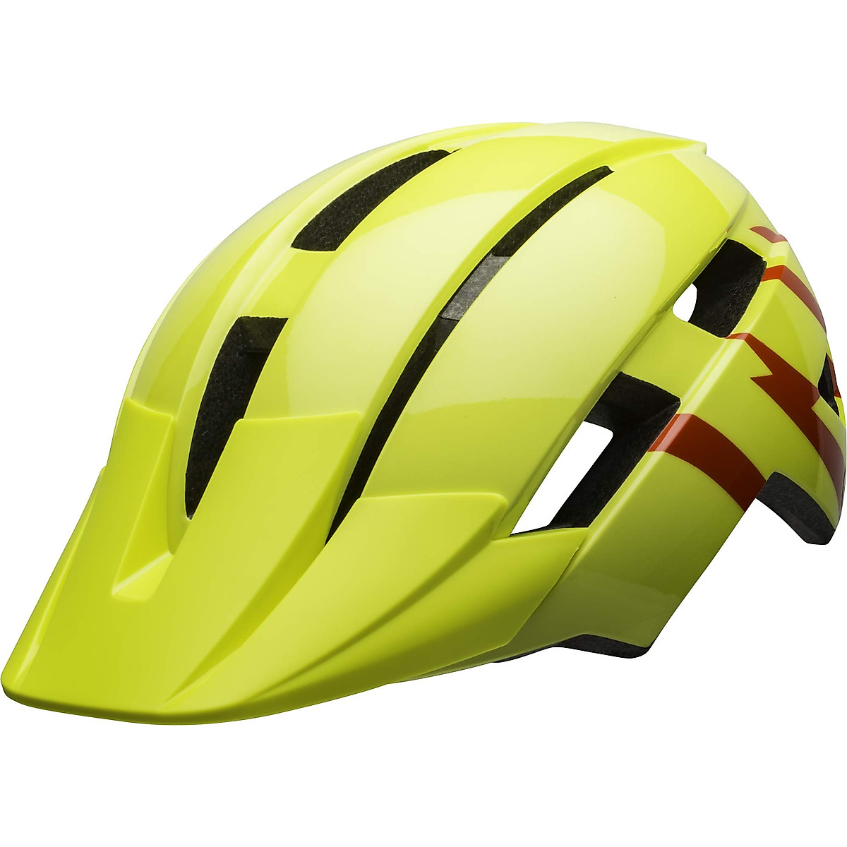 BELL Sidetrack II Youth Bike Helmet - Strike Gloss Hi-Viz/Red (2023), Universal Youth (50-57 cm)