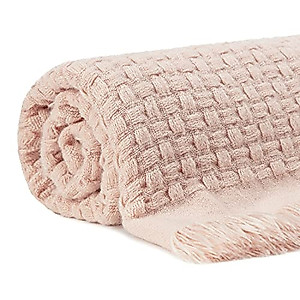 Chanasya Textured Waffle Acrylic Throw Blanket with Tassels - Lightweight and Super Soft Modern Woven Blanket for Couch, Home, Living Room, and Bedroom Décor(50x65 Inches) Blanket