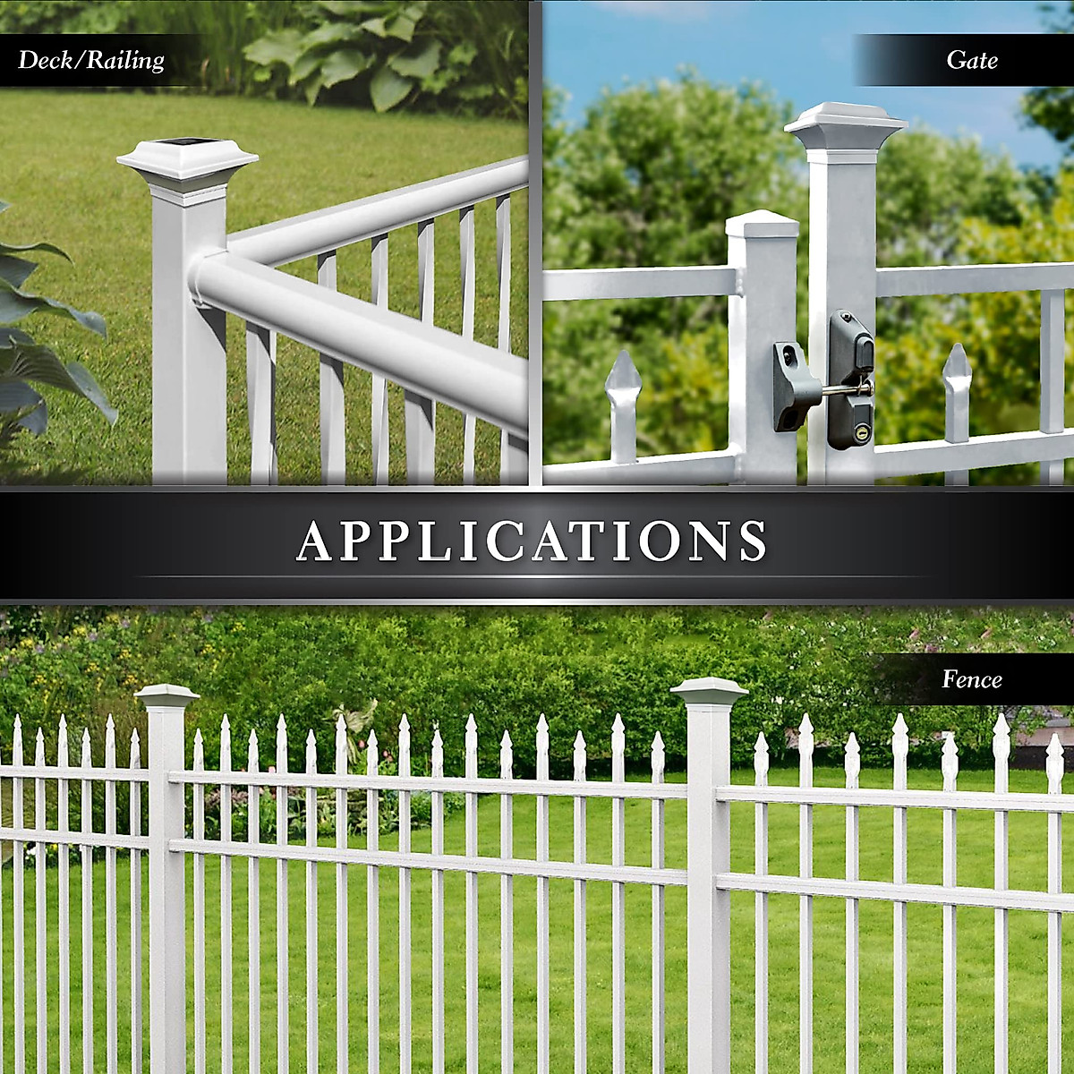 Classy Caps SLO82W Imperial Solar Post Cap - Fits 2" x 2", 2.25" x 2.25", 2.5" x 2.5" Posts - White Powder Coated Aluminum