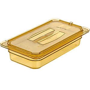 Carlisle FoodService Products 3086013 StorPlus High Heat Food Pan, 2.5" Deep, Third Size, Amber