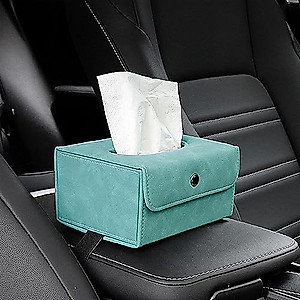 NOTRYA Tissue Box, Car Tissue Box, Suspended Car Seat Backrest Tissue Box (Color : Brown)
