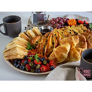 Root House Goods - Palm Leaf Trays 17"x12" Large (12 pk) | Disposable Serving Trays | Eco-Friendly | Compostable Platters for Weddings, Catering Events, Charcuterie, Grazing, Cheese Boards