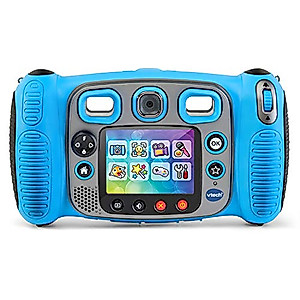 VTech Kidizoom Duo 5.0 Deluxe Digital Selfie Camera with MP3 Player and Headphones, Blue