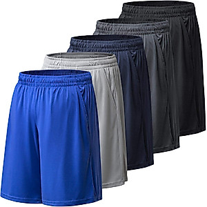 BALENNZ Athletic Shorts for Men with Pockets and Elastic Waistband Quick Dry Activewear