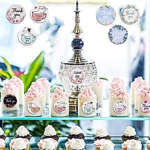 1000 Pieces Thank You Stickers, Round Seal Label Stickers for Greeting Cards Gift Envelopes Boxes Party Decoration Handmade (1'' and 2 Rolls)