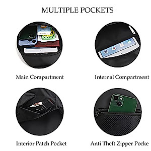 Sling Bag, Lightweight Sling Backpack, Shoulder Bag for Men Women, Chest Bag Mini Sling Backpack for Running, Cycling (Black)