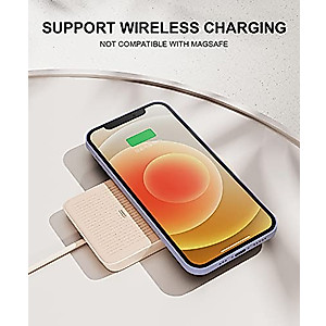 Homstect Silicone Card Case Compatible with iPhone 12/iPhone 12 Pro 6.1inch, Shock-Absorbing Protective Case with Card Holder, Slim Wallet Case Compatible with iPhone 12/12 Pro (2020 Release)-Pureple