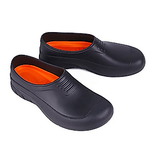 VOKO Work Shoes Women, Clogs for Women Slip Resistant, Chef Non Slip Kitchen Food Service Shoes (Black, Numeric_10)