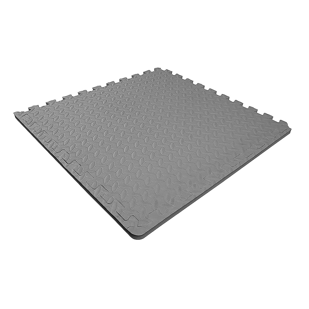 BalanceFrom Puzzle Exercise Mat with EVA Foam Interlocking Tiles for MMA, Exercise, Gymnastics and Home Gym Protective Flooring, 3/4" Thick, 24 Square Feet, Gray