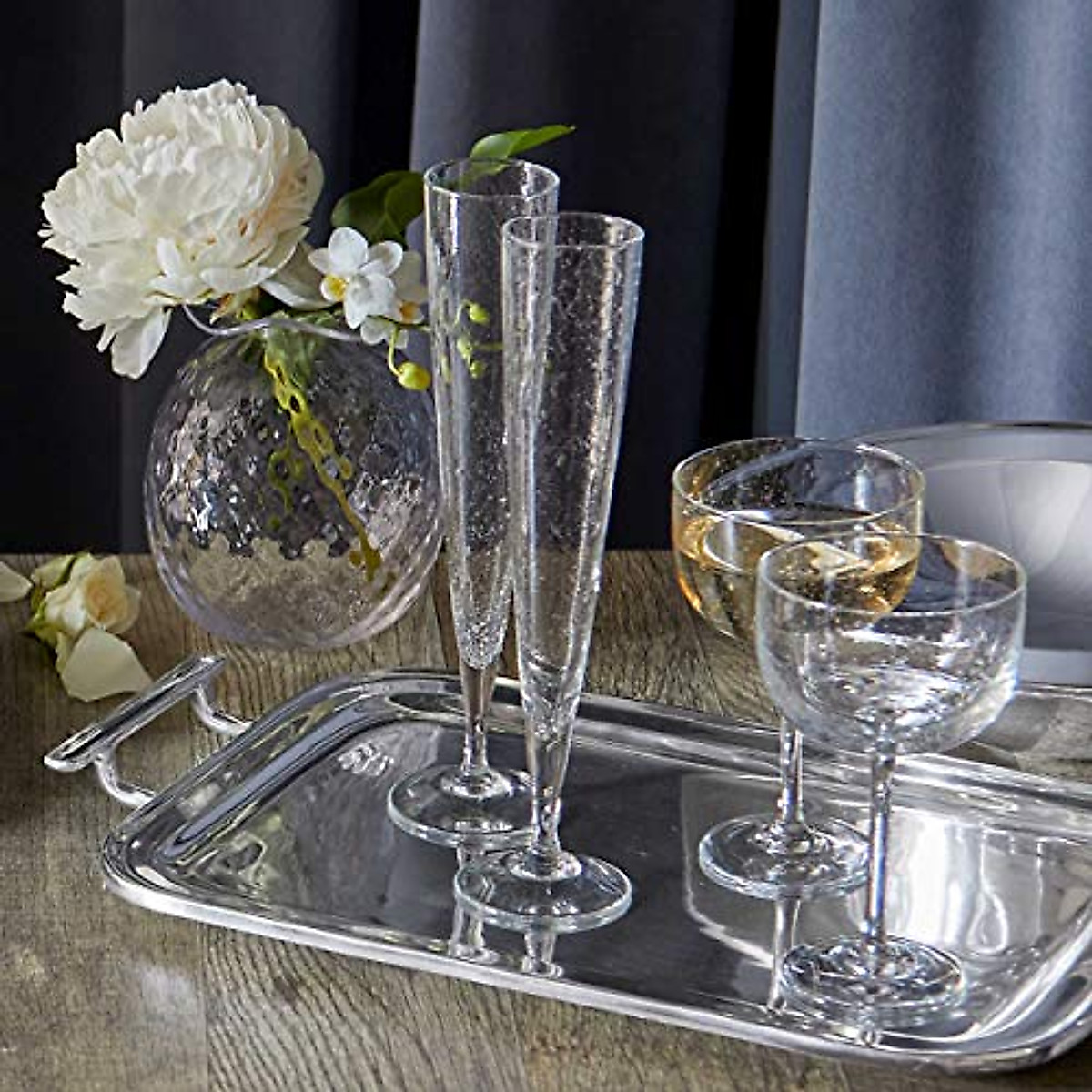 Mariposa, Bowls & Platters Dinnerware & Serveware, Service Tray, Signature Silver
