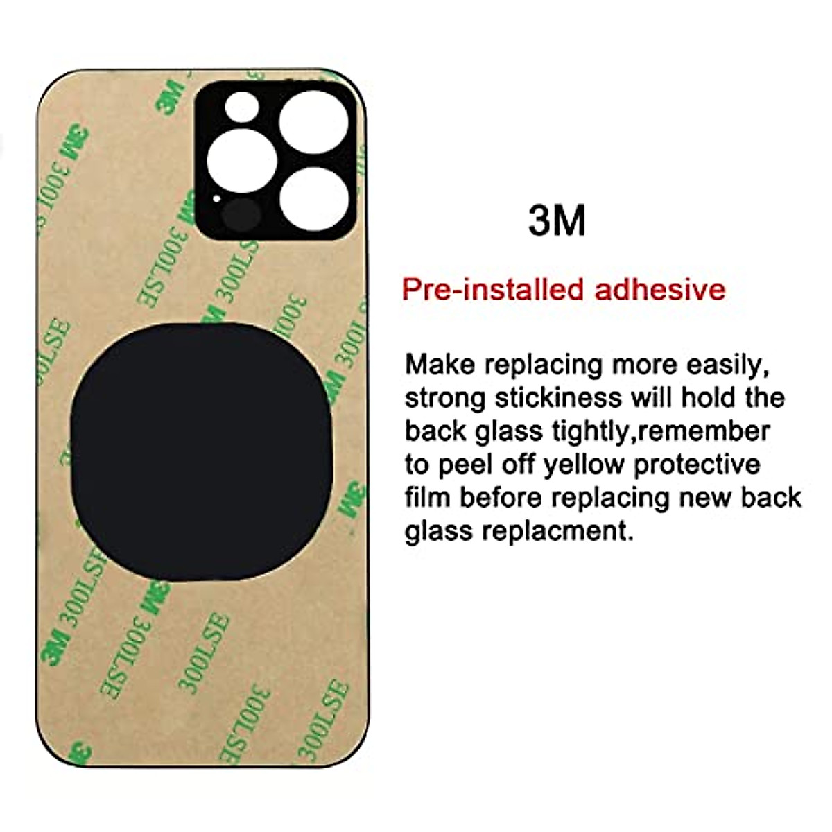 Perzework OEM Rear Back Glass Replacement (Pacific Blue) Compatible with iPhone 12 pro max 6.7 inches All Carriers with Pre-Installed Adhesive and Repairing Tool Kits