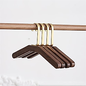 N/A Solid Wood Hanger Household -Shoulder Seamless Bag Non-Slip Clothes Hanger Set Anti-Shoulder Corner Hook Hanger