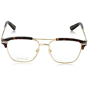 Gucci GG 0241O 003 Gold Havana Plastic Rectangle Eyeglasses 54mm