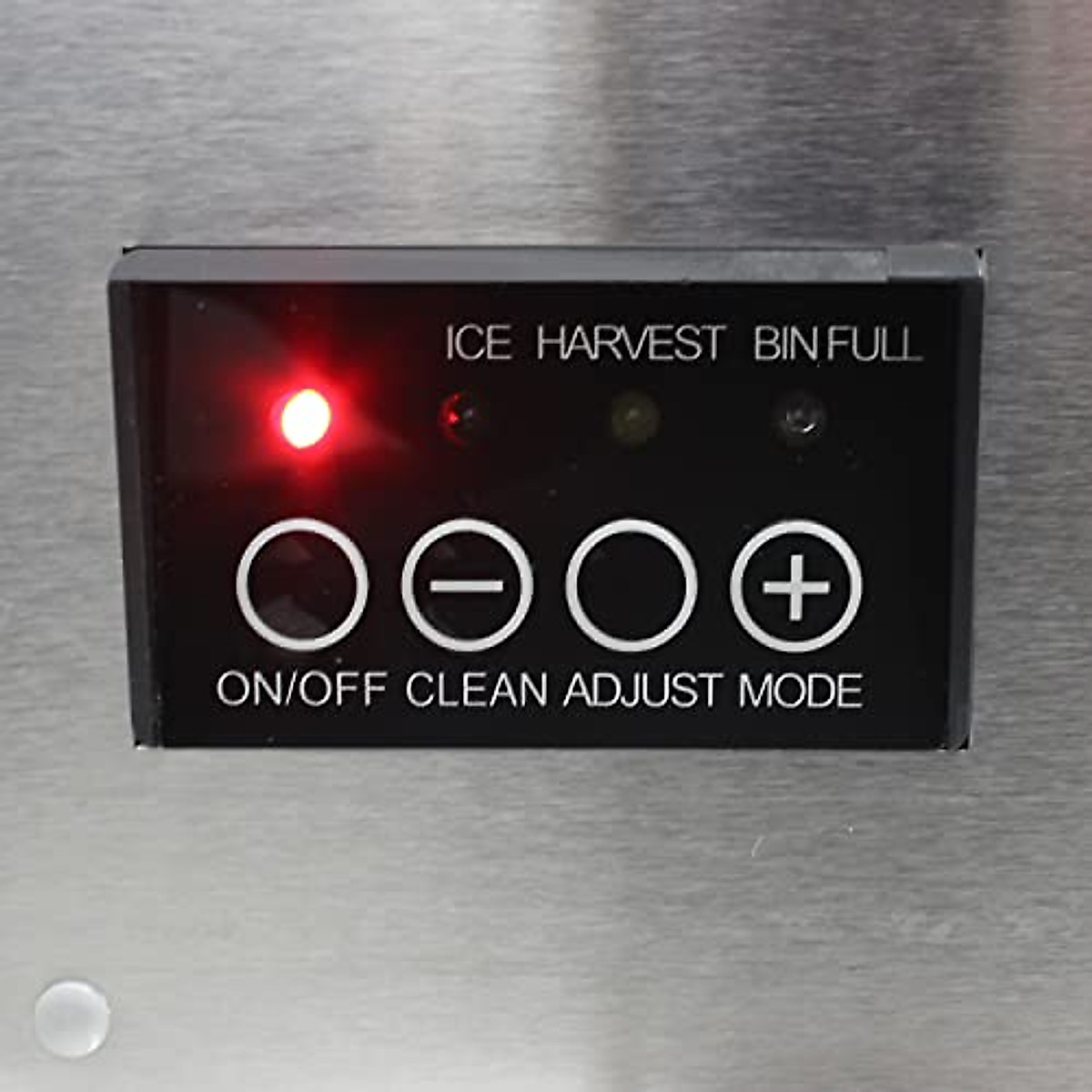 BRAMA Ice Maker Machine 50/lbs. Ice Daily Undercounter Built-in or Freestanding Stainless Steel Construction with Reversible Door and Auto Shut Off for Indoor or Outdoor Use, Metallic