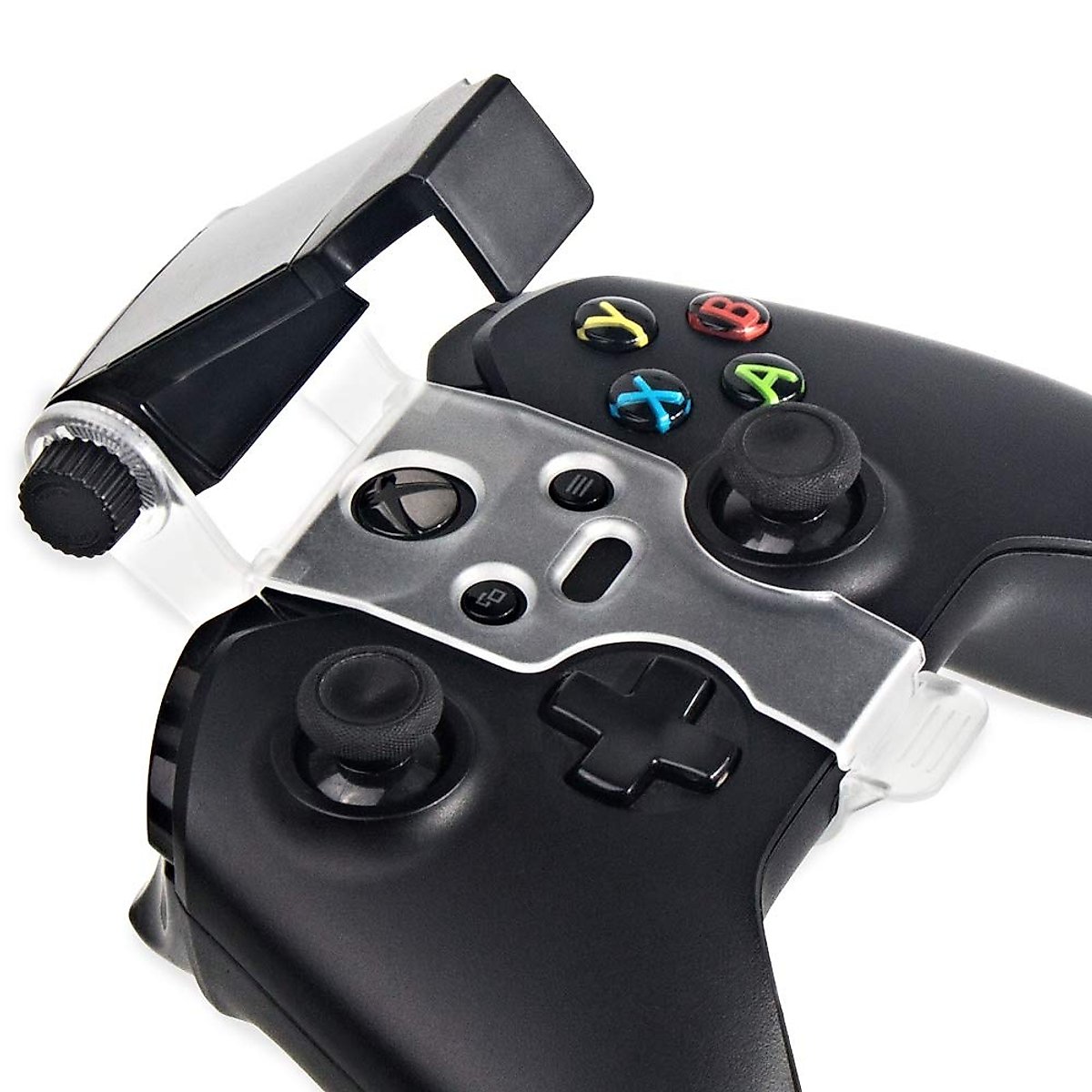 Joso Phone Mount for Xbox Series, Controller Mobile Gaming Clip Holder Clamp for Xbox Series X/S, Xbox One, Xbox One S/X, Support Android/iPhone System with One Cast APP with 2 Thumb Grip Caps