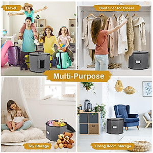 Risapor Hat Storage Box, Hat Boxes for Women/Men Storage,Foldable Travel Hat Box with Lids,Large Hat Boxes,Stuffed Animal Toy Storage,Hat Storage Organizer for Hanging on Suitcase (1)