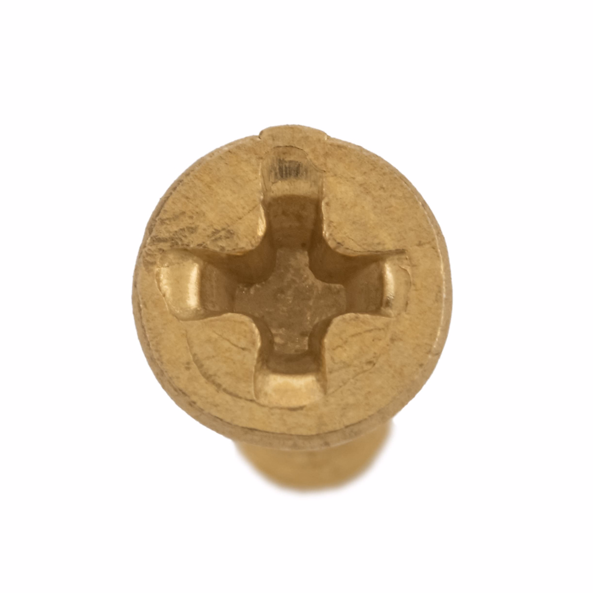 #4 x 1/2" Brass Flat Head Phillips Wood Screws - Pack of 25 - Self Tapping Screws for Wood - FH412-SB