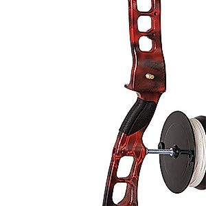 Cajun Bowfishing Fish Stick Bowfishing Bow Package with Drum Reel, Roller Rest, and Piranha Point Arrow, Right Hand, Red