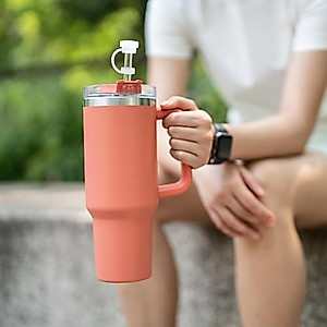 Straw for Stanley Cup 40 oz, 12 inch Replacement Long Straw Compatible with Stanley Tumbler Straws, 6 Reusable Straws with 1 Cleaning Brush, Tritan, Clear