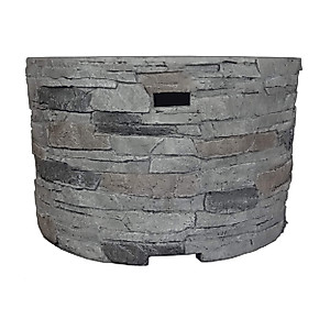Christopher Knight Home Dione Outdoor 32" Wood Burning Light-Weight Concrete Round Fire Pit, Grey