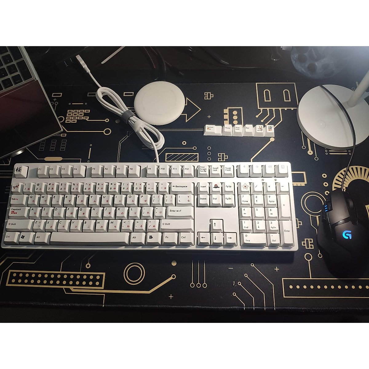 104 Keys Sakura Japanese Cherry Profile PBT Keycaps Top Printed Dye Sublimation Switch ANSI Layout for Cherry RGB MX Mechanical Keyboard Gaming Replace