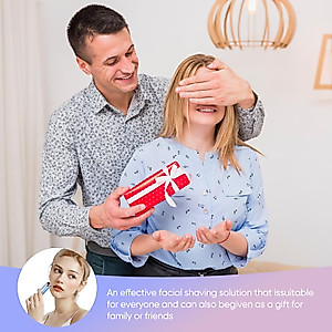 Facial Hair Removal for Women, Mini Hair Remover, Electric Razor Shaver Portable Bikini Epilator for Lips, Chin, Armpit, Peach Fuzz, Fingers, Neck, Cheek and USB Rechargeable (Blue)